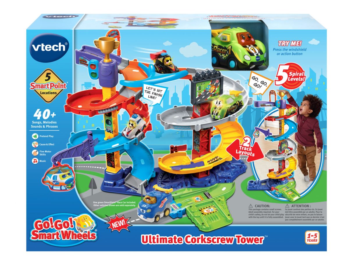 VTech Go! Go! Smart Wheels Ultimate Corkscrew Tower 3+ Feet of Play ...