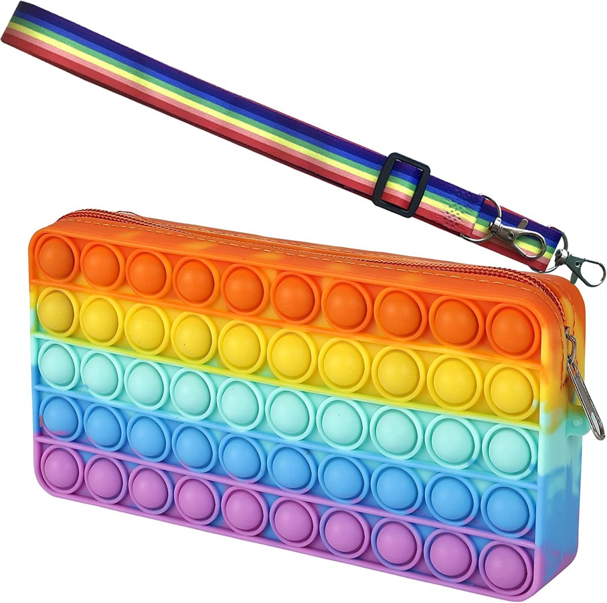 Silicone Pops Bubble Pencil Case Purpe Shoulder Wallet Bag – Shop876kids