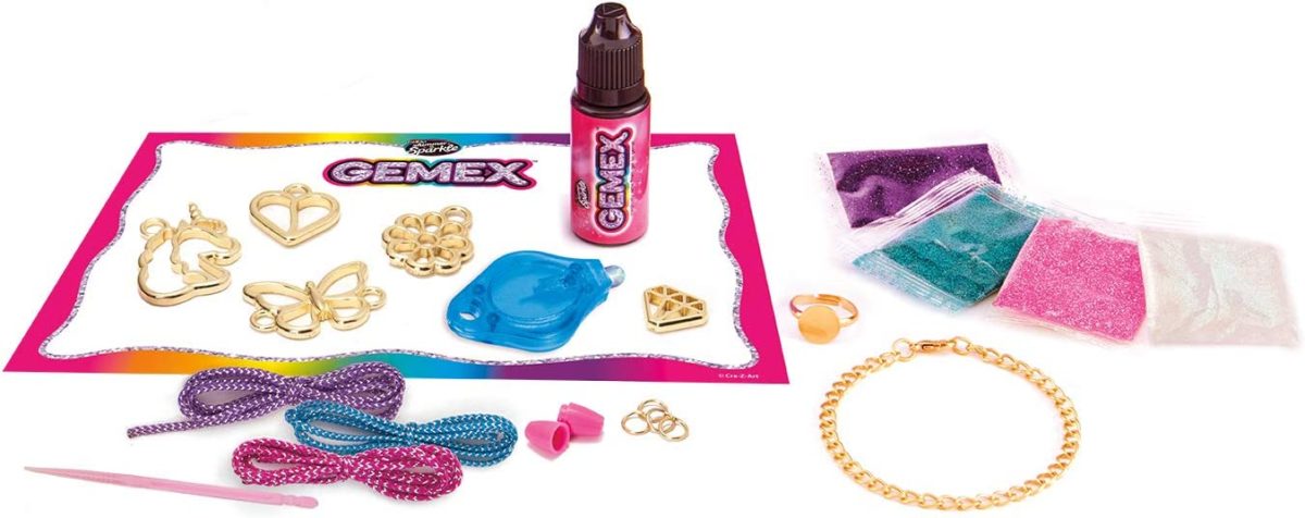 Cra-Z-Art Shimmer ‘n Sparkle Gemex Sparkling Crystal Jewelry Making Kit ...